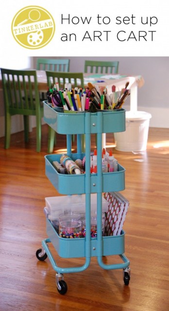 10 Ways to Organize your Rolling Cart! - Happily Ever After, Etc.