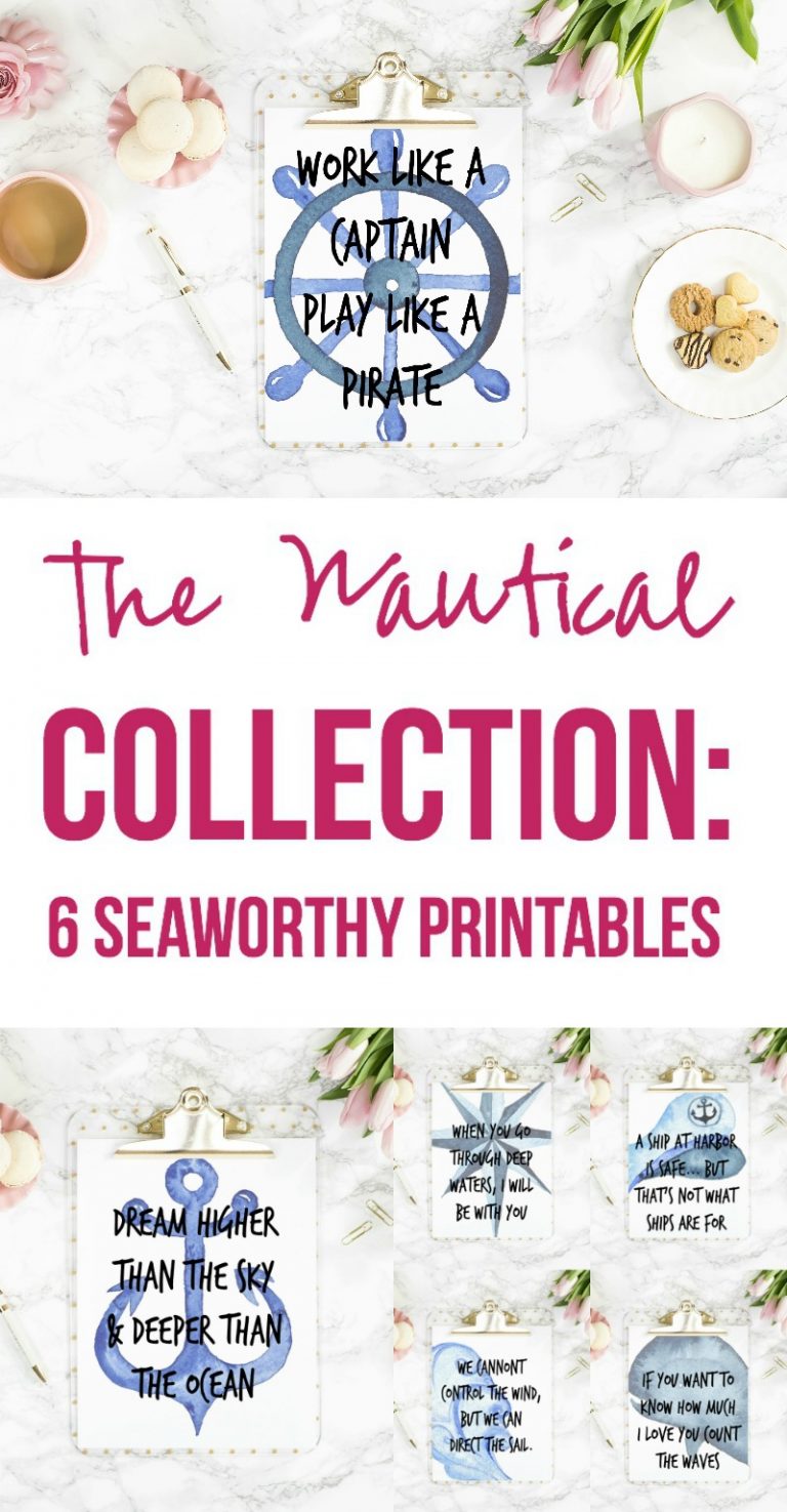 The Nautical Collection: 6 Seaworthy Printables - Happily Ever After, Etc.