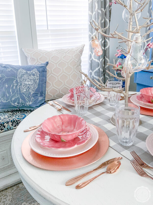 Spring Table Decor with Resin Centerpiece - Happily Ever After, Etc.