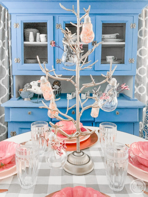 Spring Table Decor with Resin Centerpiece - Happily Ever After, Etc.