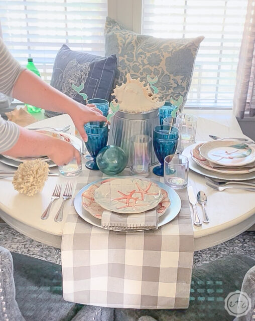 Whimsical Beachy Mermaid Tablescape - Happily Ever After, Etc.