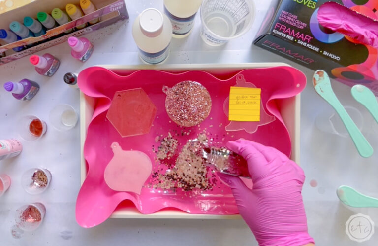How to Add Resin to Acrylic Ornament Blanks - Happily Ever After, Etc.