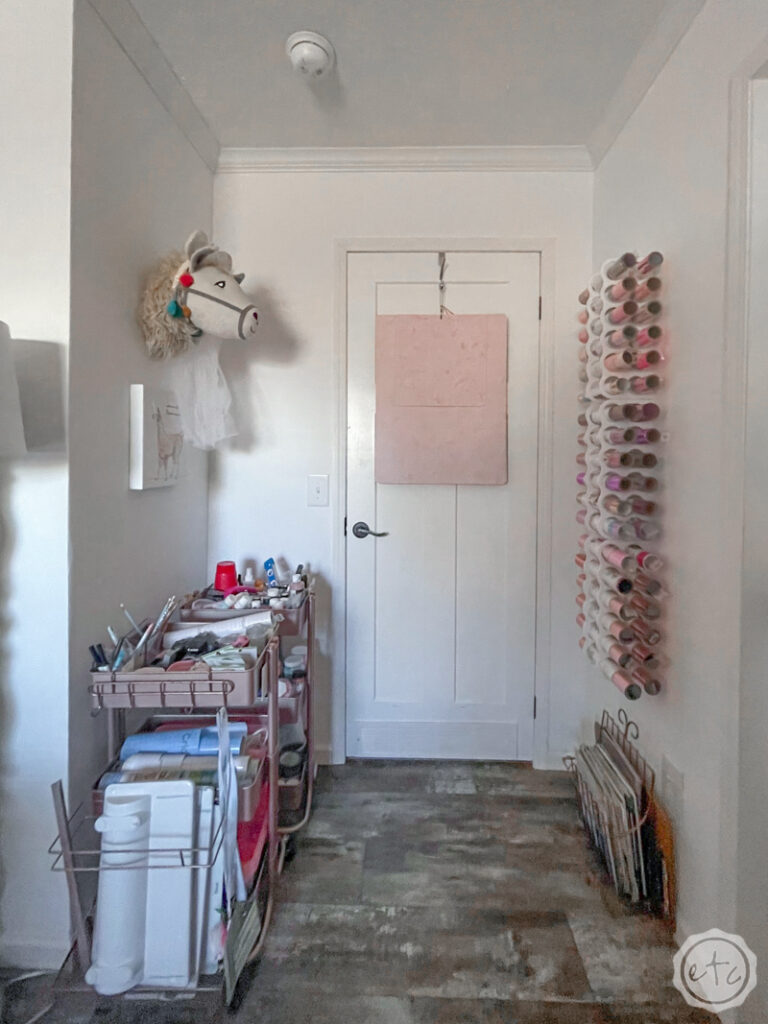 Blush and Rose Gold Craft Room Tour - Happily Ever After, Etc.