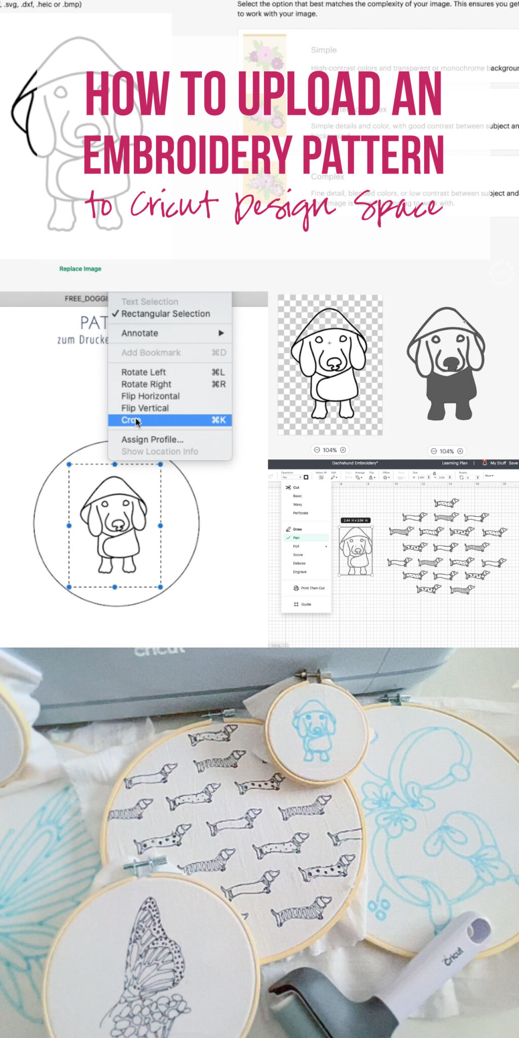 How to Upload an Embroidery PDF Pattern to Cricut Design Space ...