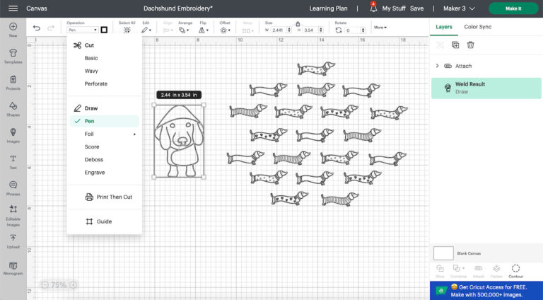 How to Draw an Embroidery Pattern with your Cricut Maker - Happily Ever ...