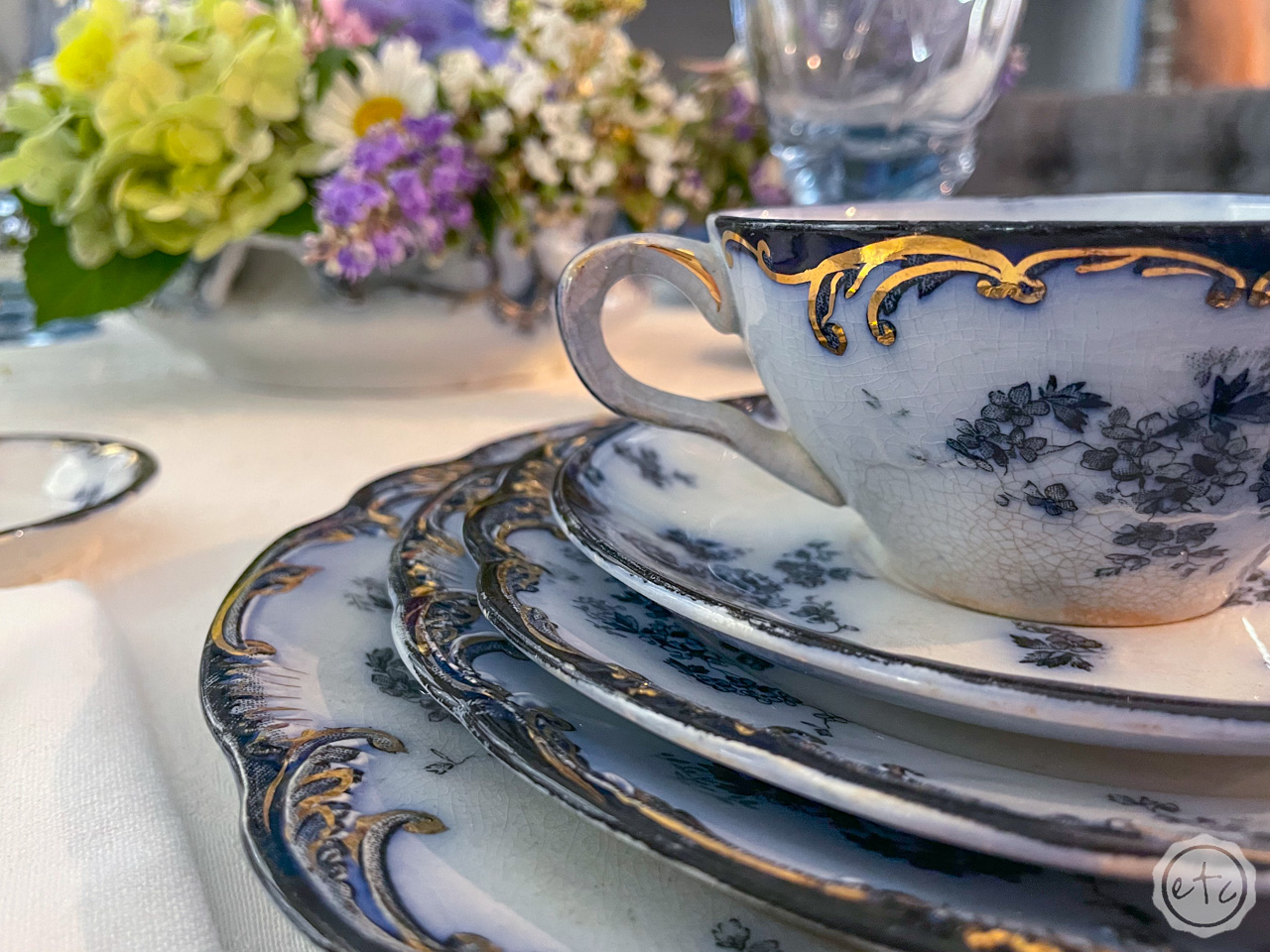 Setting a Bridgerton Blue Table - Happily Ever After, Etc.